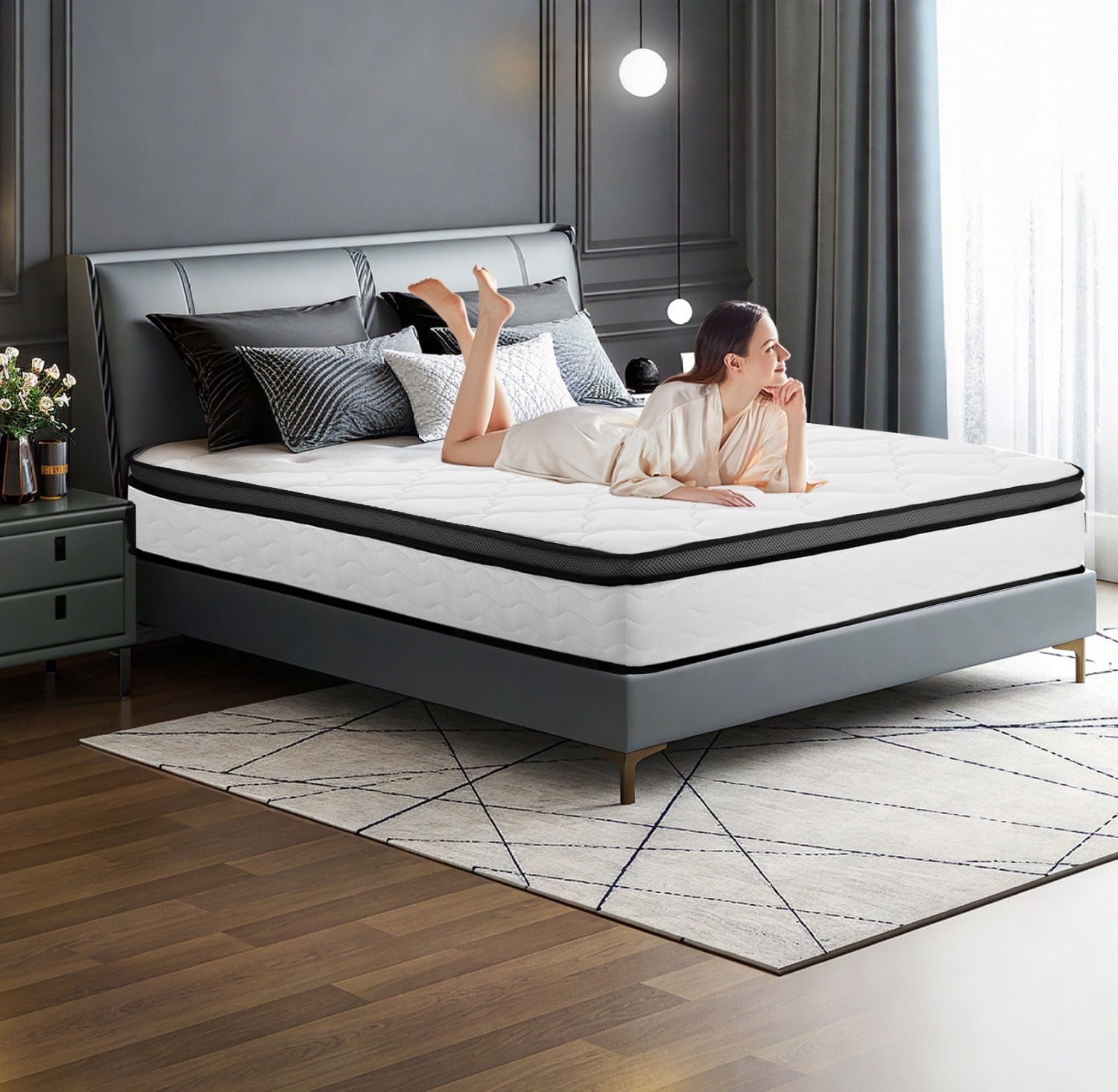 Queen Mattress, 10" Memory Foam Mattress in a Box, Pocket Spring ...