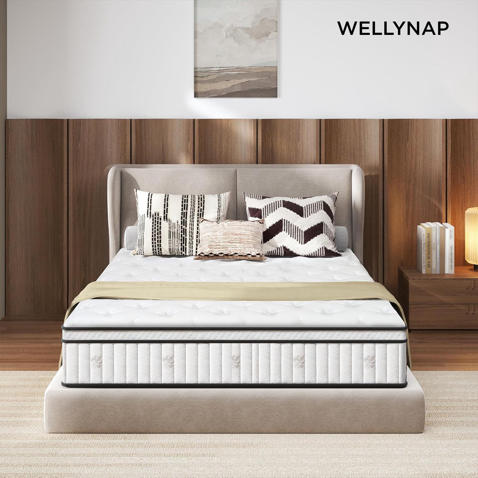 Wellynap 12" Twin Hybrid Mattress with Pocket Spring & Comfort Foam ...