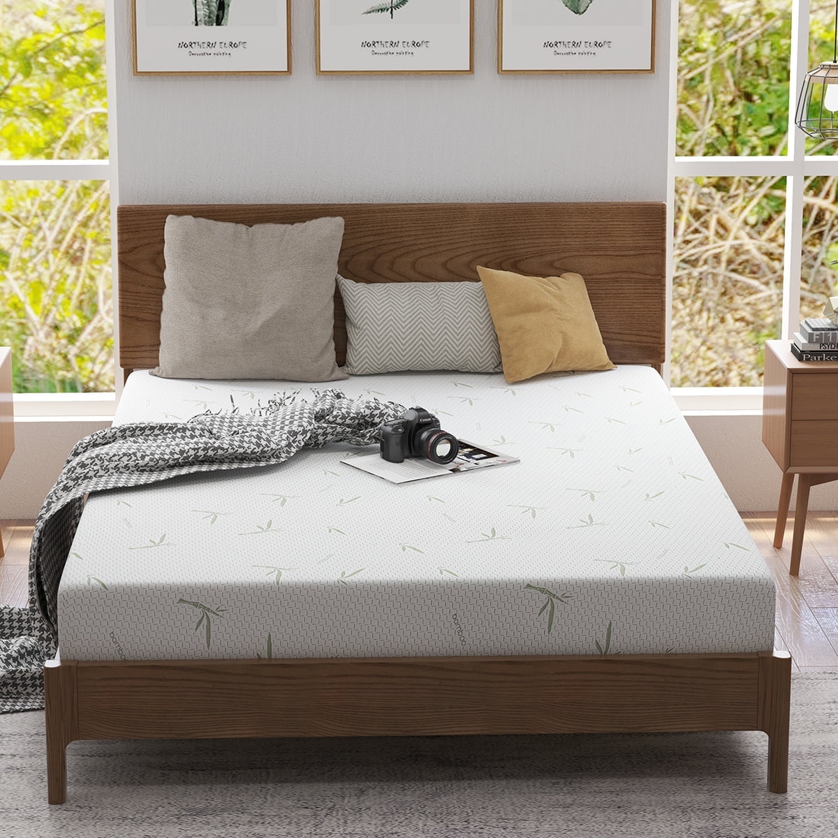 USA Made Twin Mattress, 12 inch Gel-Infused Memory Foam Mattress in a ...