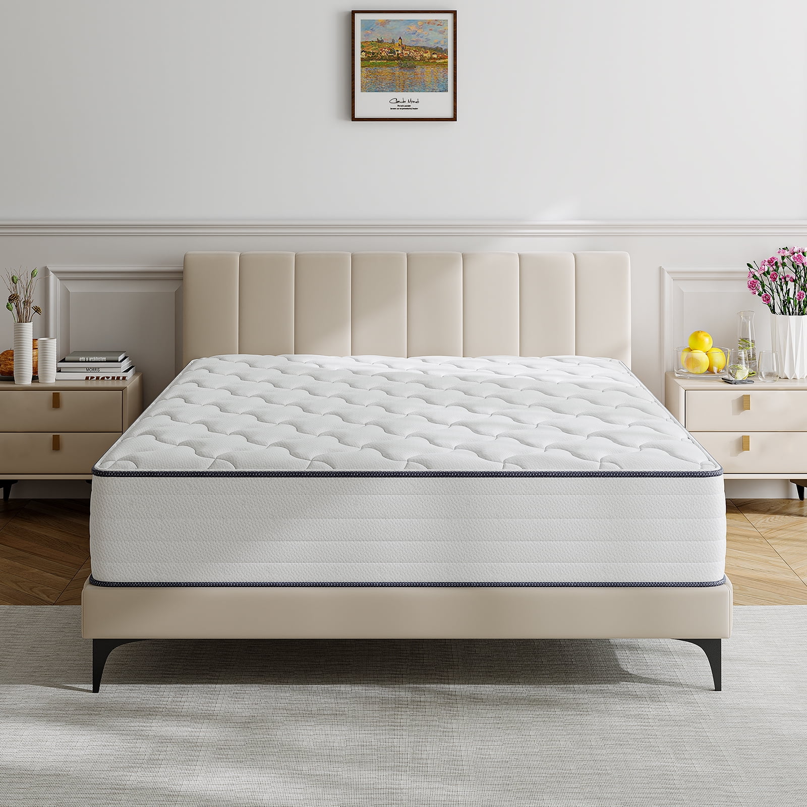 Twin Mattress 8 Inch Hybrid Mattress Gel Infused Memory Foam Pocket ...