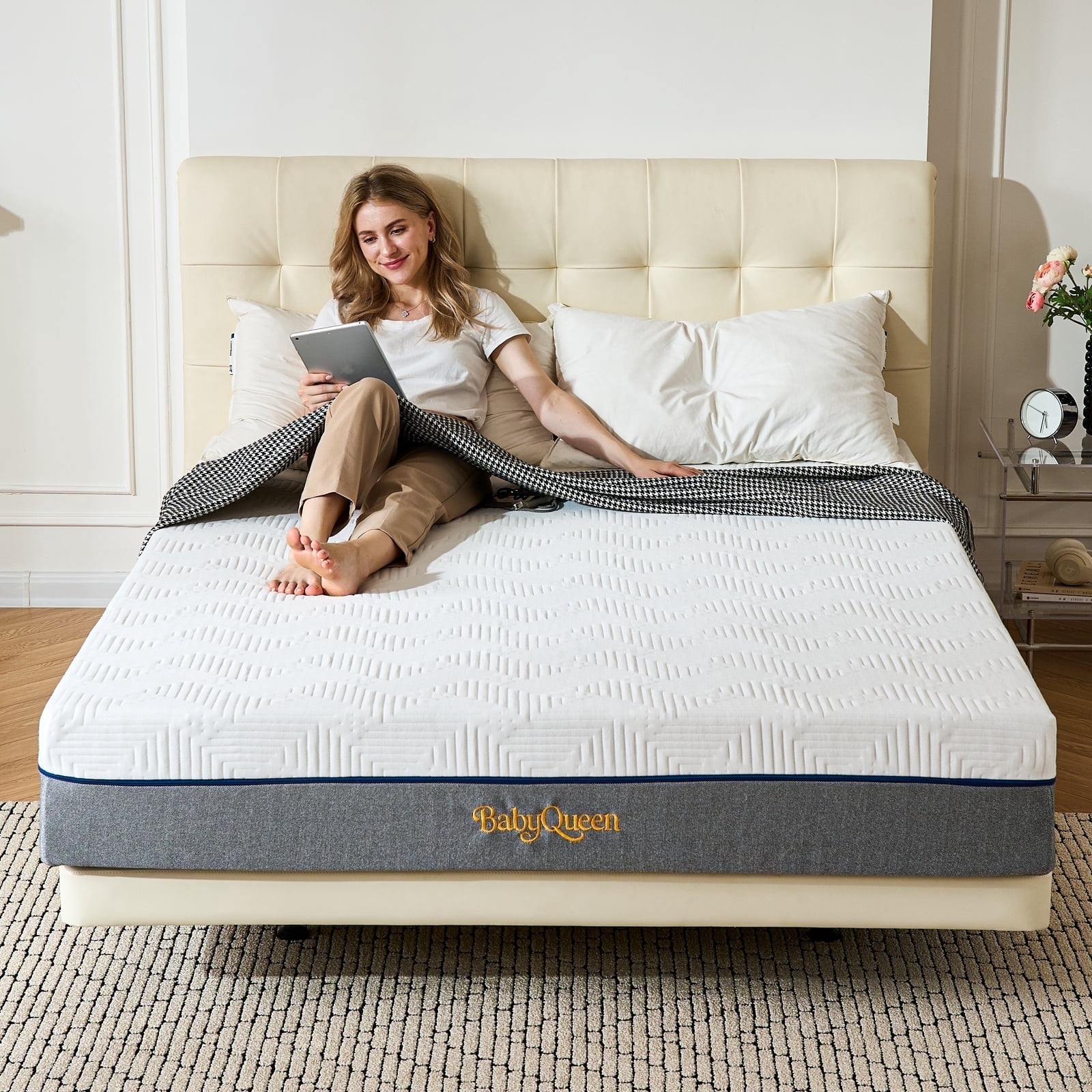 Babyqueen Twin Mattress 10 Inch, Cooling Gel Memory Foam Mattress in a ...