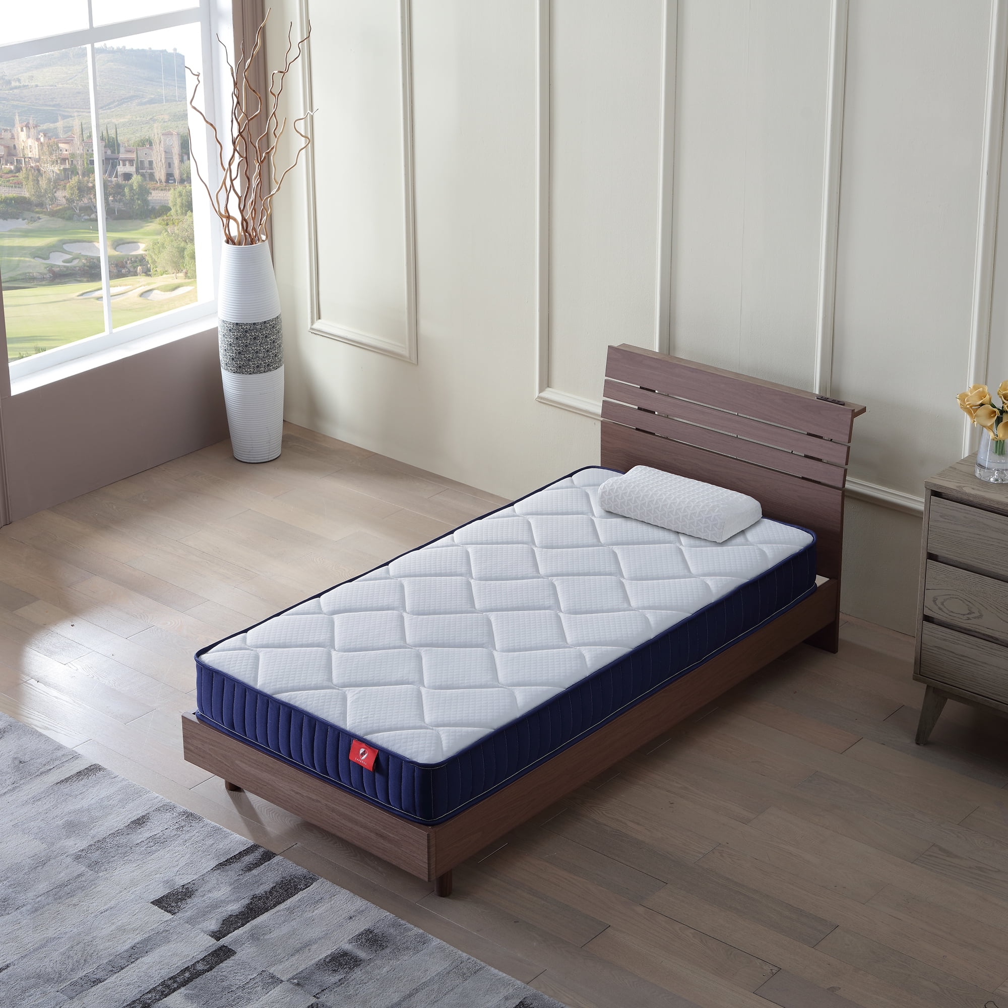 Twin Mattress,Hybrid Innerspring and Memory Foam Mattress in a Box ...