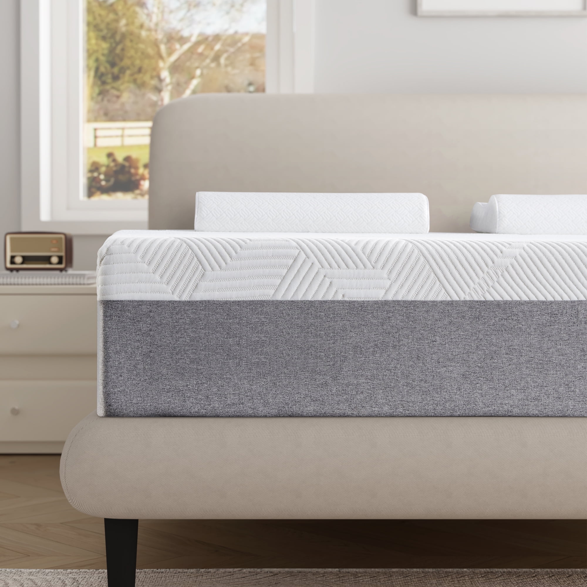 "Potctz 8"" Twin Size Memory Foam Mattress, Medium Firm Support, Bed in ...