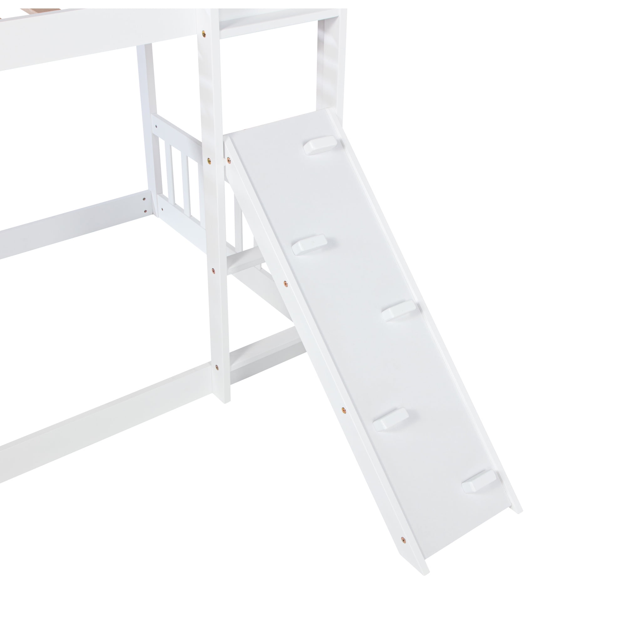 Twin Over Floor Bunk Bed With Features, Climbing Ramp, - Bedroom Setup ...
