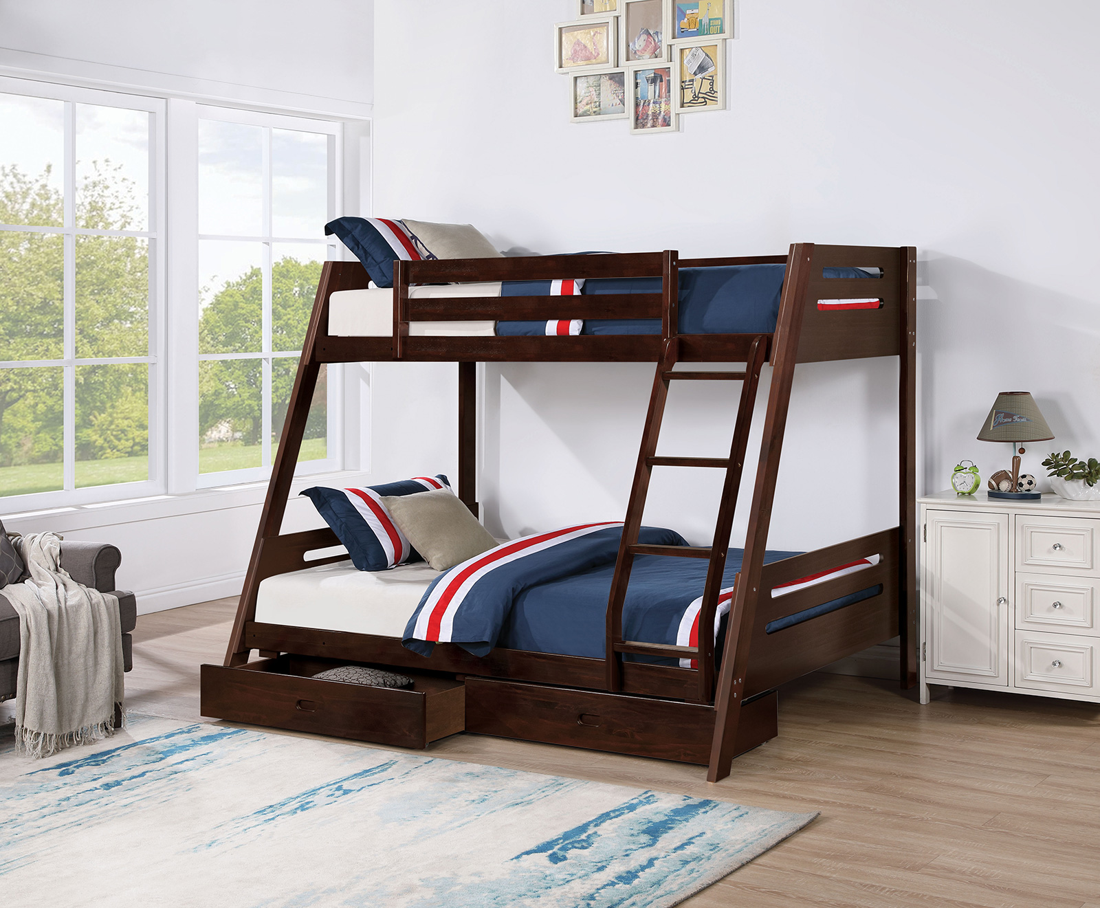 Twin Over Full Bunk Bed with Storage Drawers – 2-in-1 Design ...