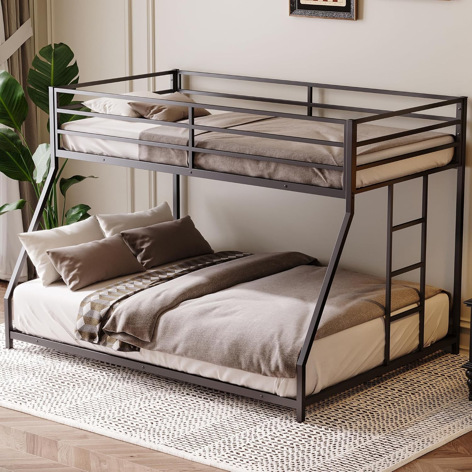 Twin Over Full Bunk Beds, Floor Bunk Bed Twin Over Full Bunk Beds with ...
