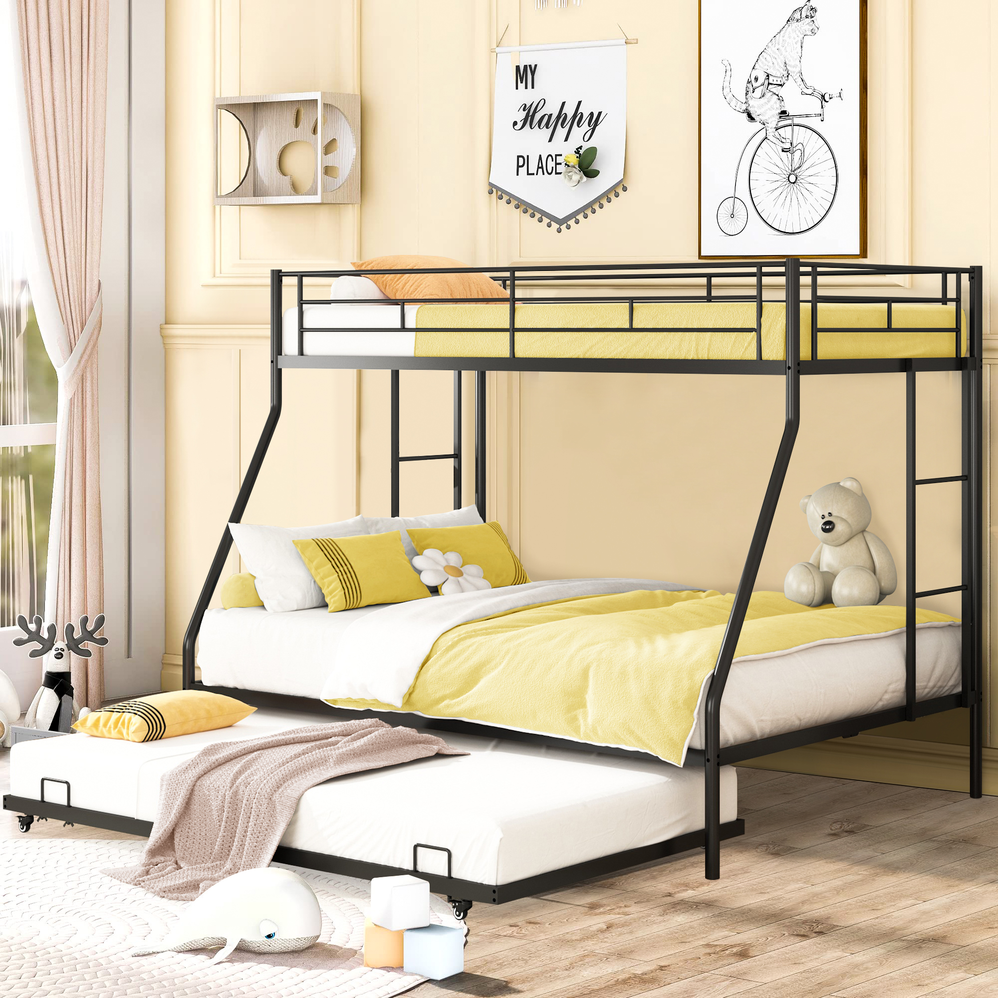 ACME Eclipse Twin/Full Bunk Bed, Rainbow - Walmart.com