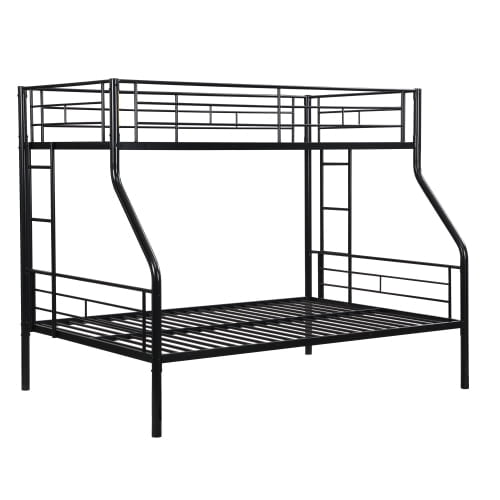 Twin Over Full Solid and Stable Metal Bunk Bed, No Box Spring Needed ...