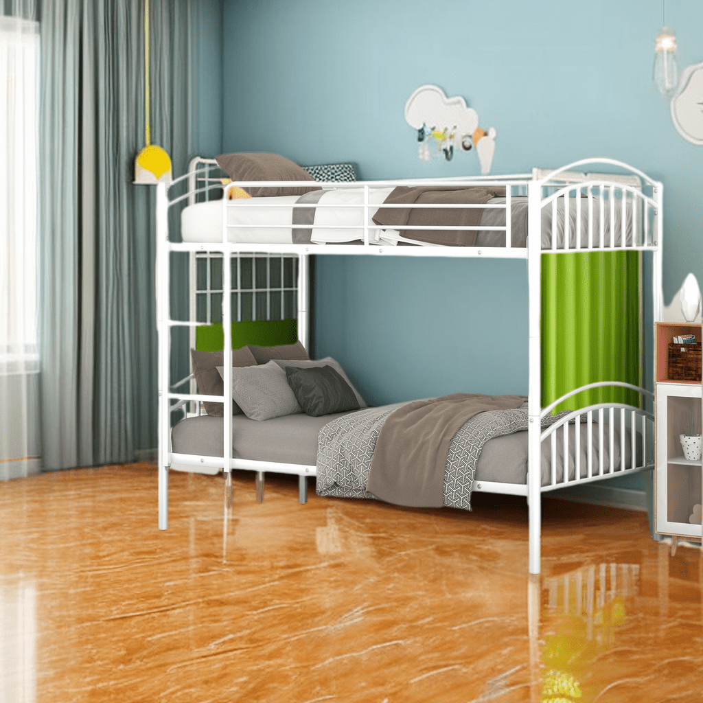 Twin Over Twin Metal Bunk Bed,Divided into Two Beds - Walmart.com