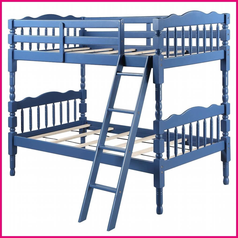Twin Over Twin Solid Pine Convertible Bunk Bed with Built-in Ladder ...