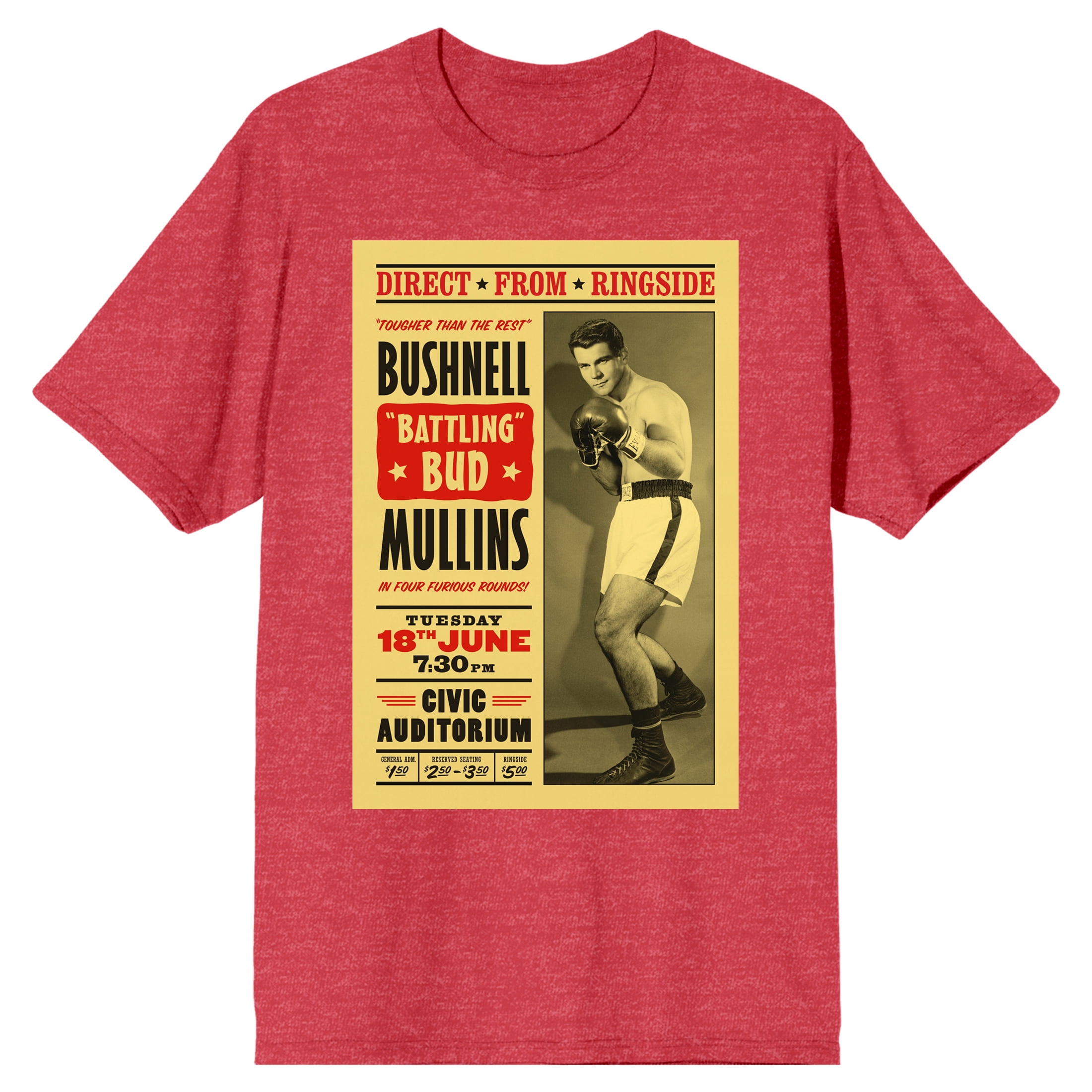 Twin Peaks 1990 Bushnell Battling Bud Mullins Poster Crew Neck Short ...