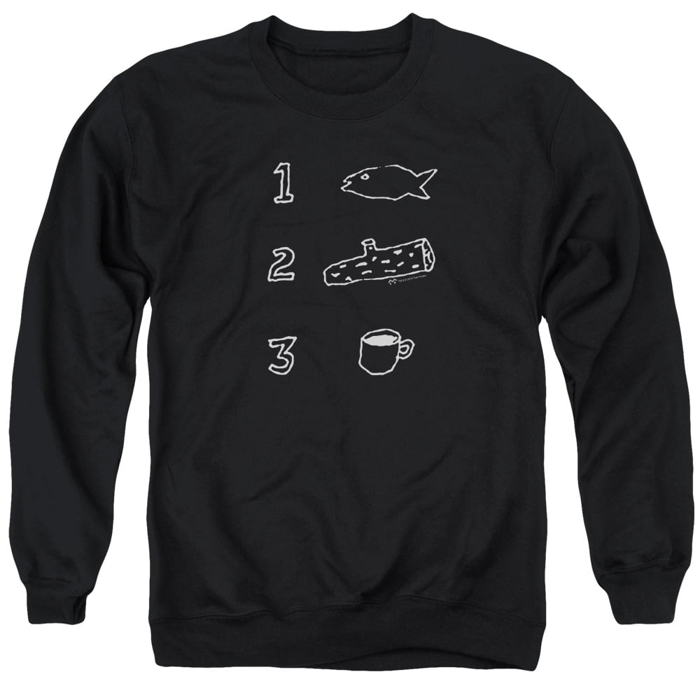 Trevco Sportswear SHO552-AS-3 Twin Peaks Coffee Log Fish Adult Crewneck ...