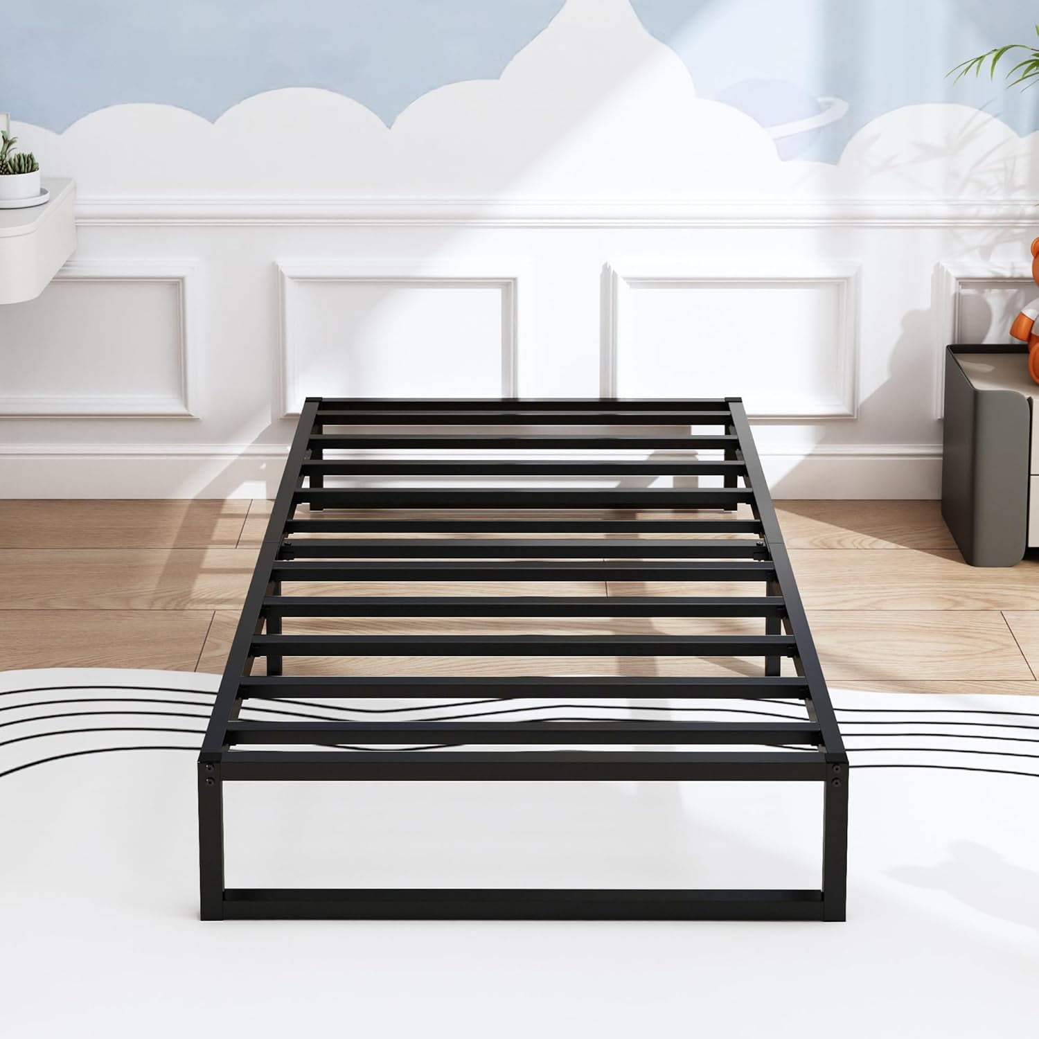 Twin Platform Bed Frame 10 Inch High, Heavy Duty Twin Size Metal ...