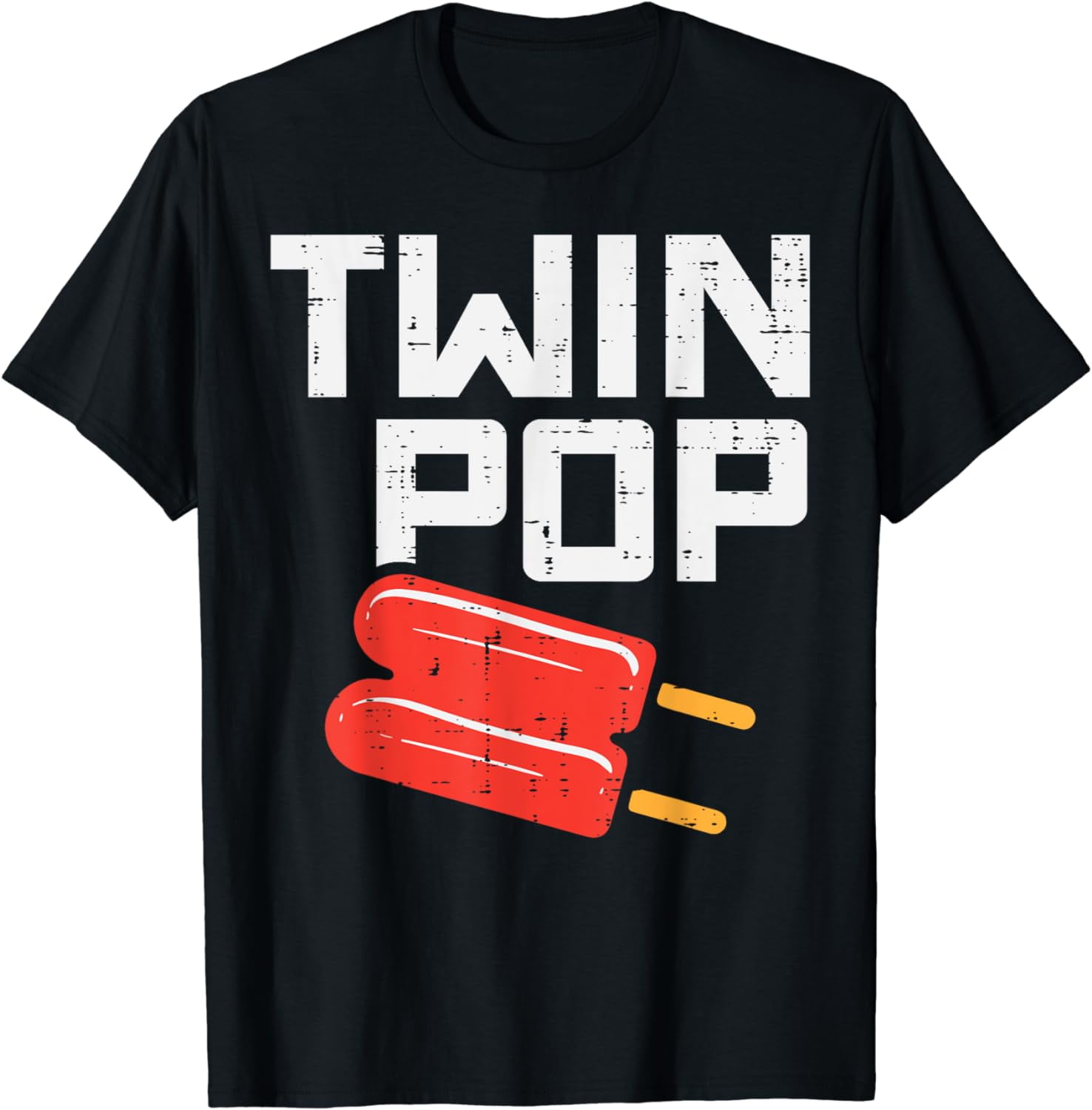 Twin Pop Pop Ice Cream Fathers Day Grandpa Pops Paw Paw Men T-Shirt ...