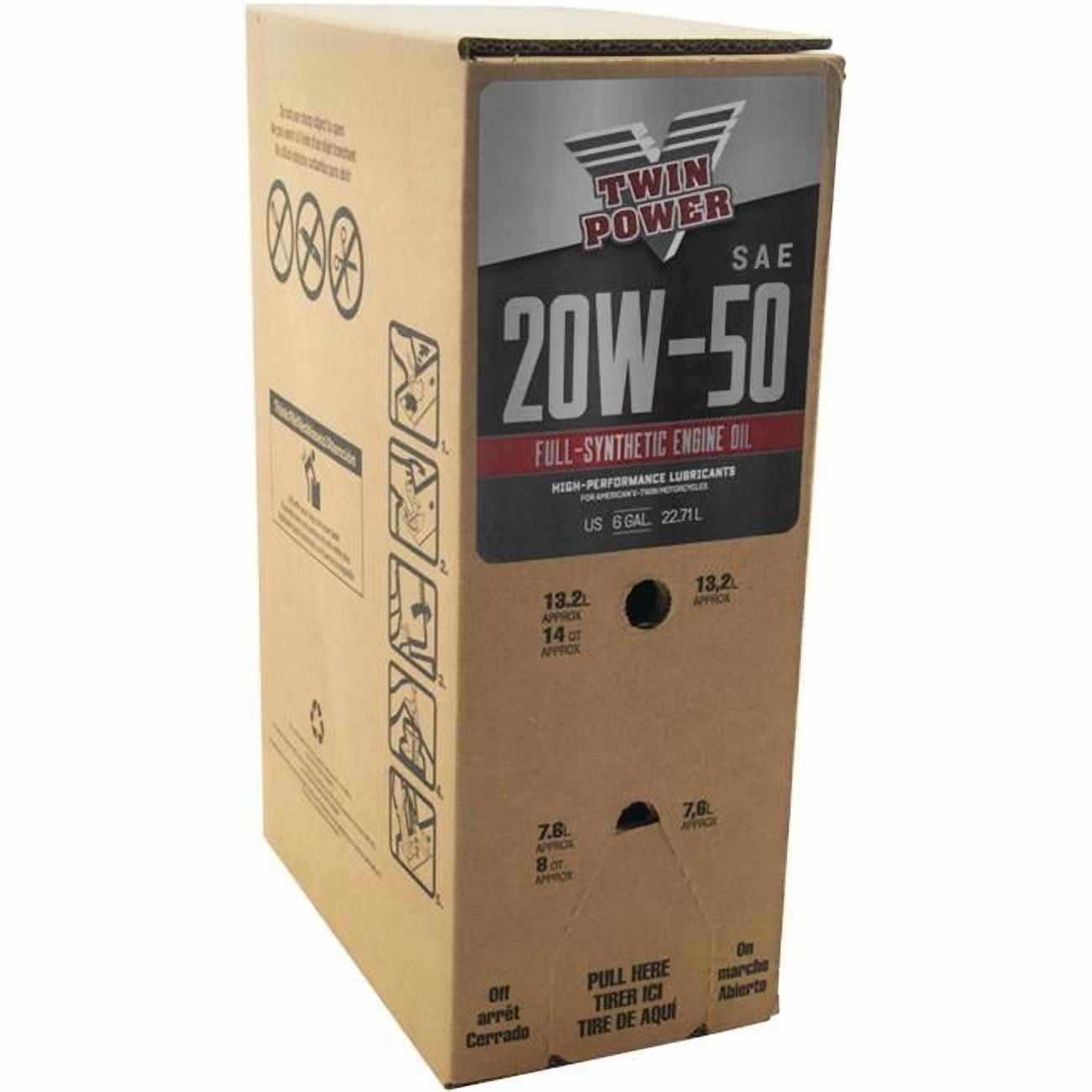 Twin Power 539027 Synthetic Engine Oil - 20W50 - 6 gal. - Walmart.com