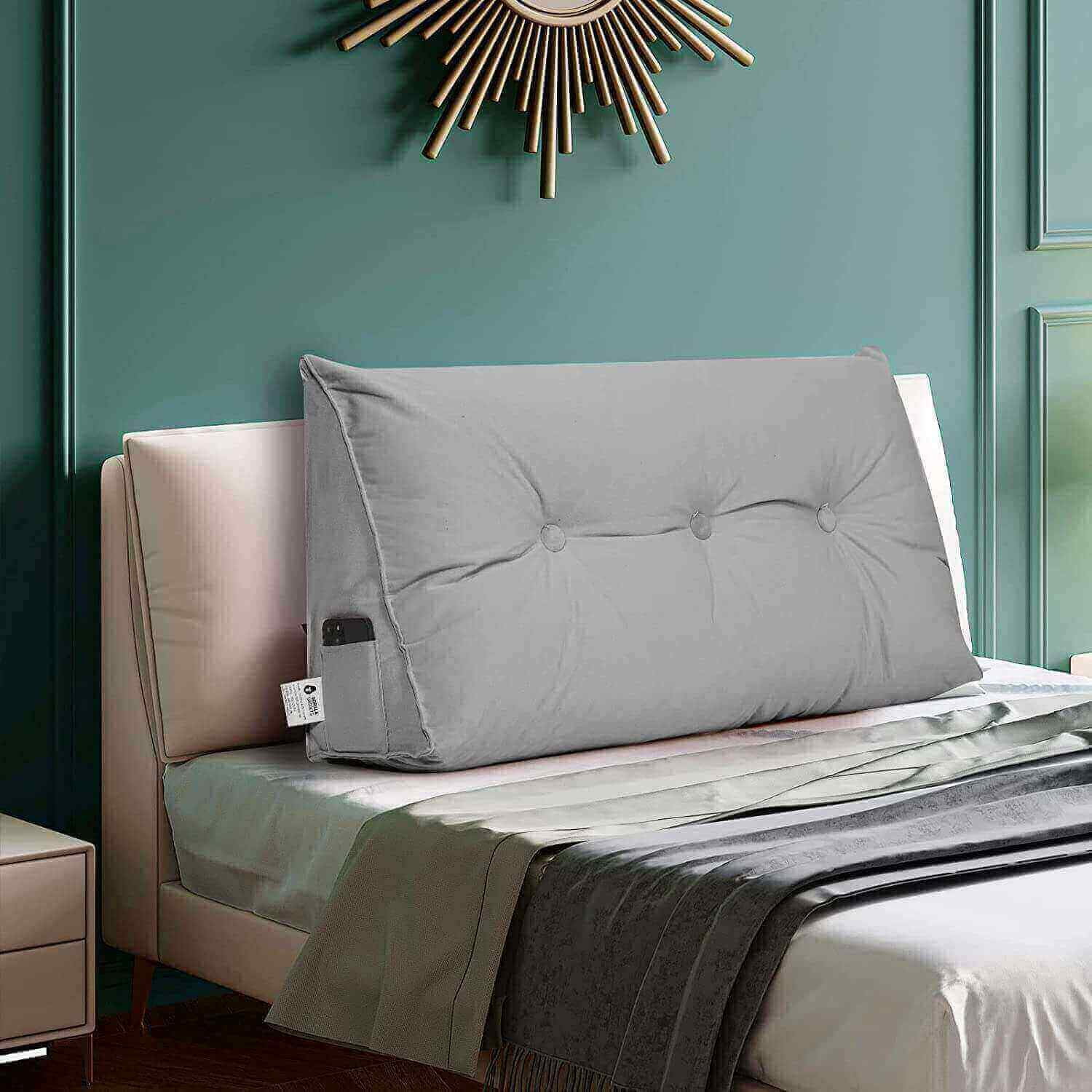 Twin Rectangular Headboard Pillow, Reading Pillows Large Backrest ...