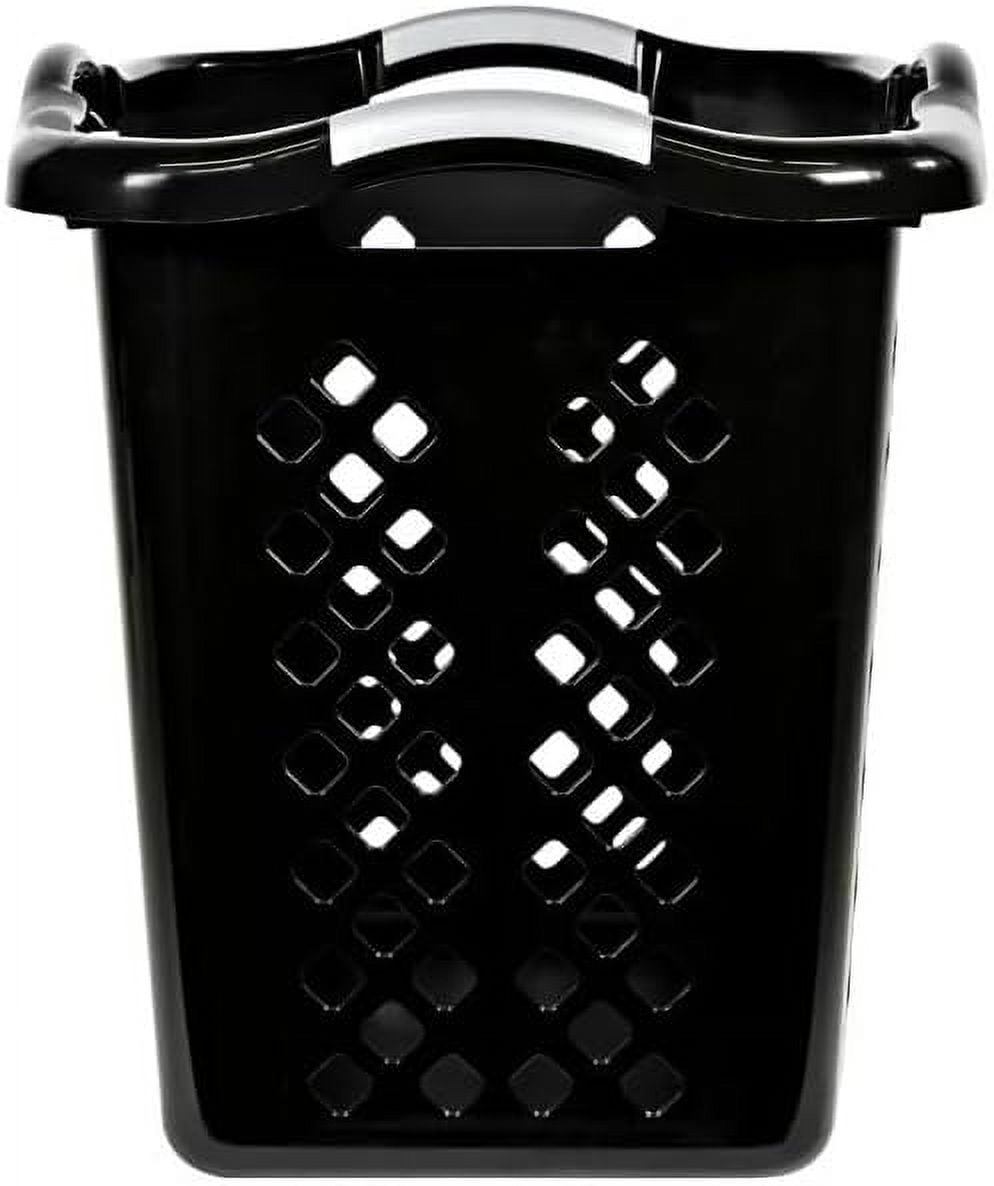 Twin Set Plastic Laundry Bin, 2 Bushel Capacity Hamper with Ventilated ...
