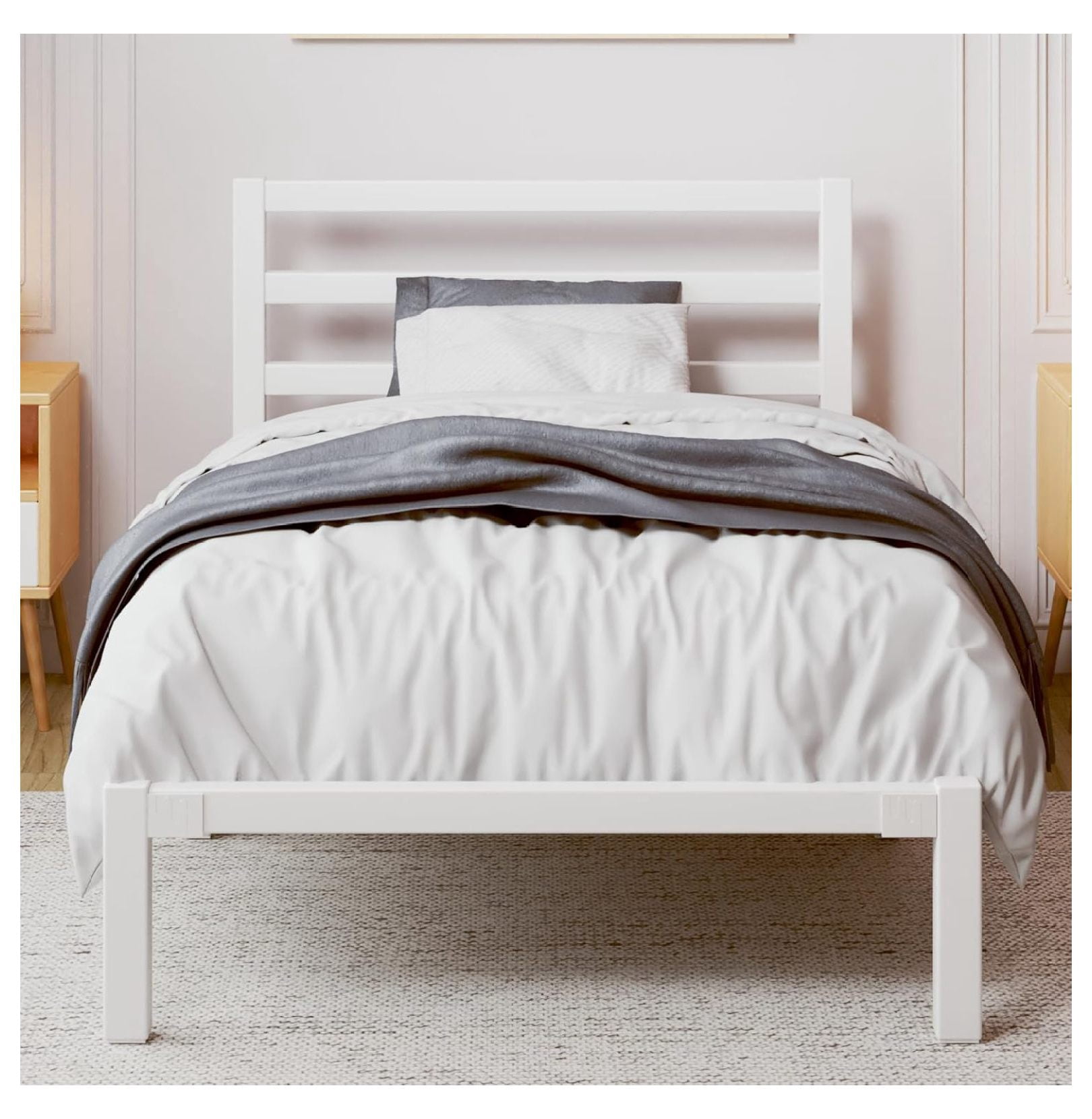 Twin Size Bed Frame, Heavy Duty Platform Bed Frame with Strong Metal ...