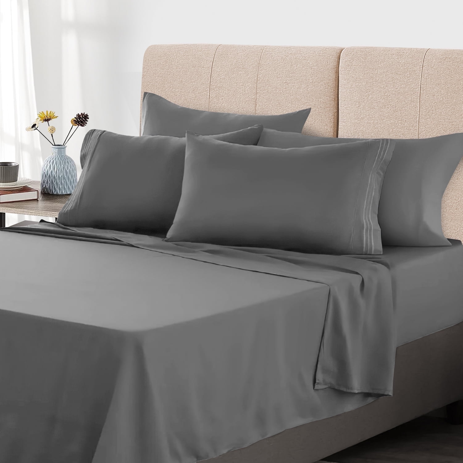 Twin Size Bed Sheets Set, Luxury 1800 Series Microfiber Bed Sheets ...