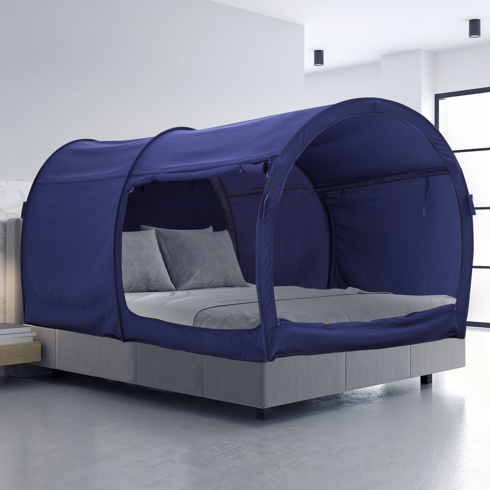 Twin Size Bed Tent Canopy - Pop Up Privacy Sleeping Tent for Indoor Use ...