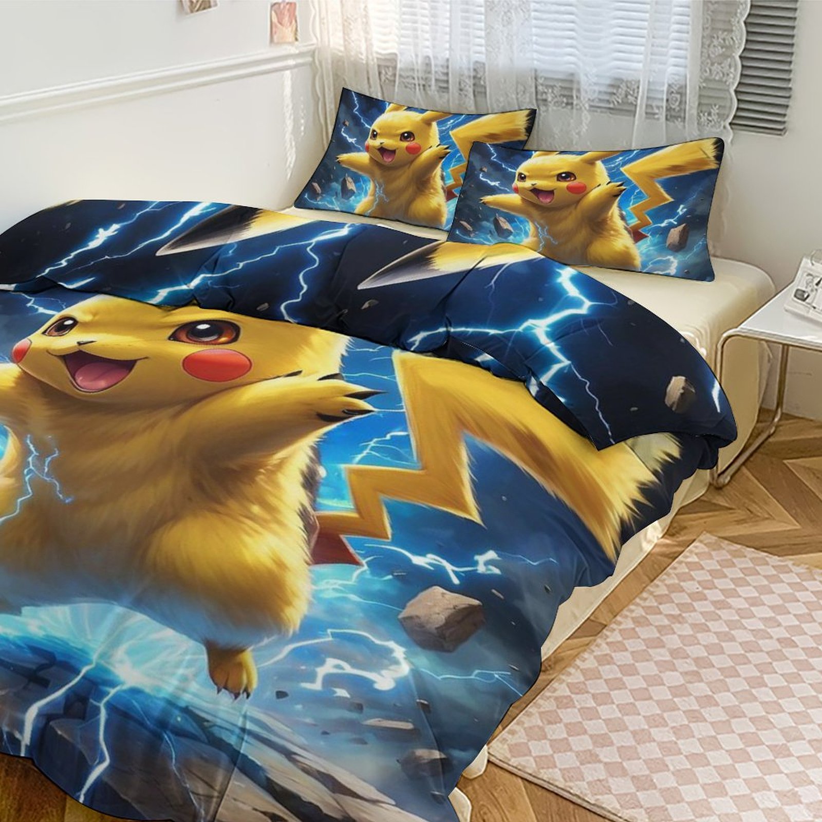 Twin Size Bedding Sets Pikachu Bedding Set for Kids Pikachu Merch Anime ...