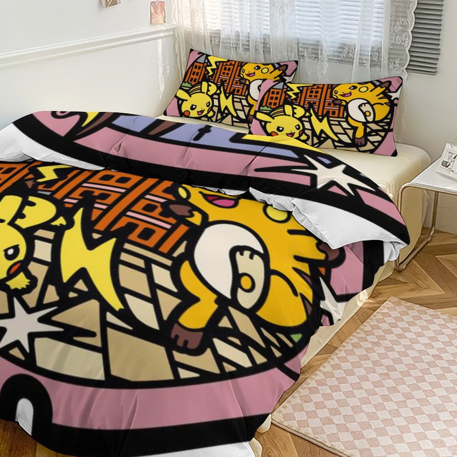 Twin Size Bedding Sets Pikachu Bedding Set for Kids Pikachu Merch Anime ...