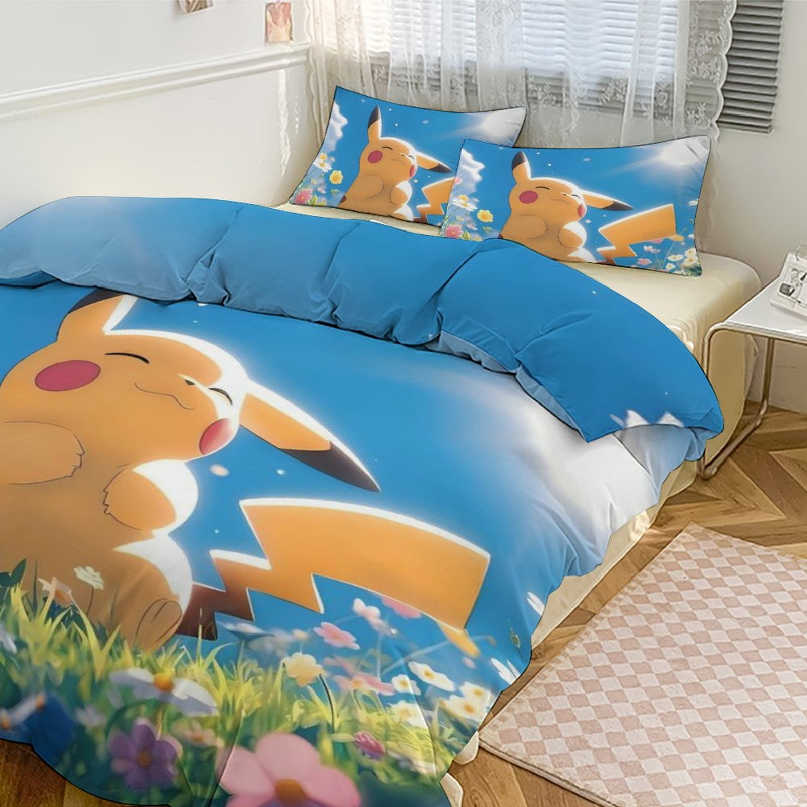 Twin Size Bedding Sets Pikachu Bedding Set for Kids Pikachu Merch Anime ...