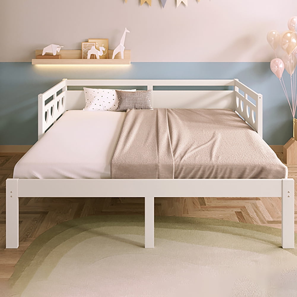 Twin Size Day Bed, Wood Twin Bed Frame with Pop Up Trundle, Heart ...