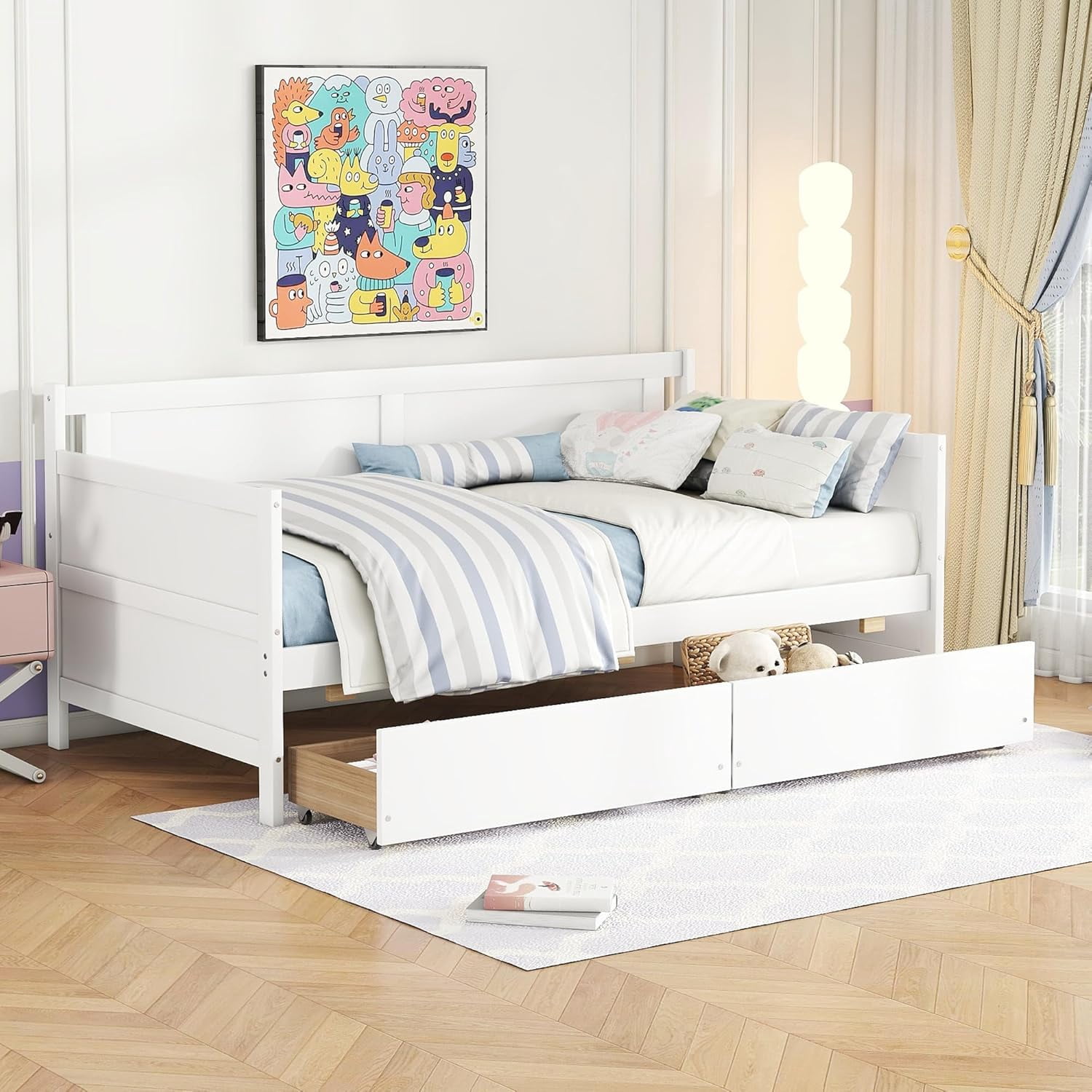 Twin Size Daybed Frame with Storage Drawers, Day Bed Frame Twin Size ...