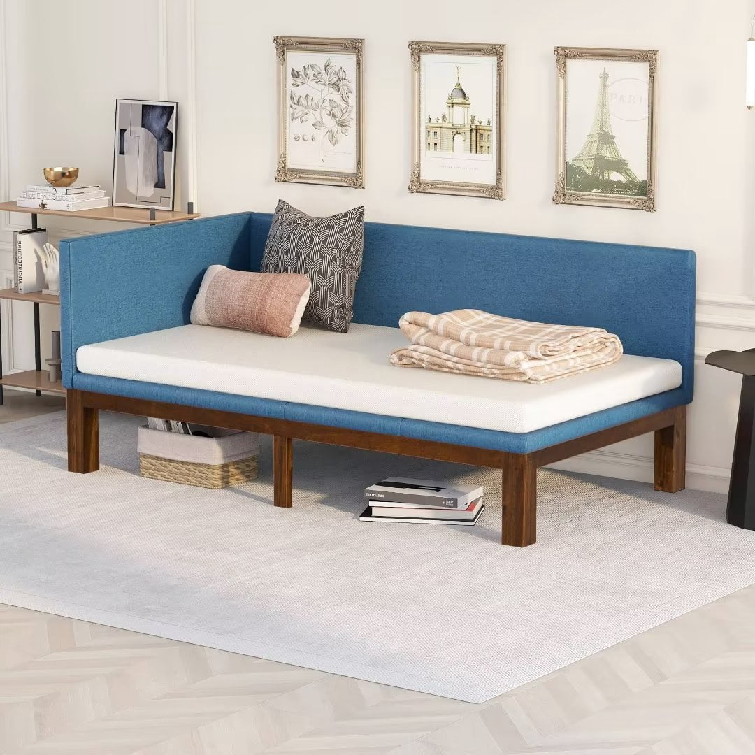 Twin Size Daybed, Wood Daybed Frame with Solid Slats Support ...