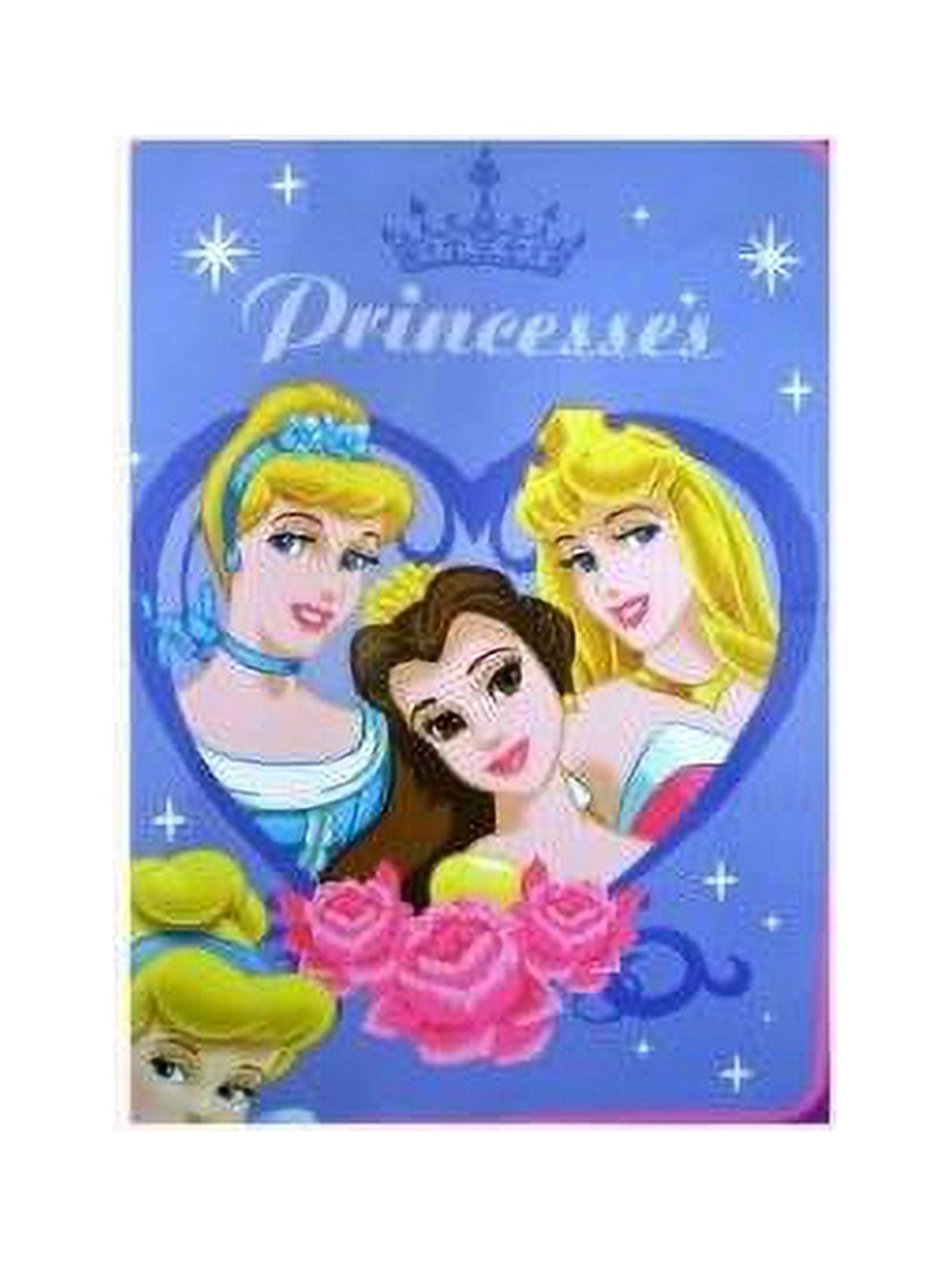 Twin Size Disney Princess Blanket Fleece Throw 80in x 60in -Beautiful ...