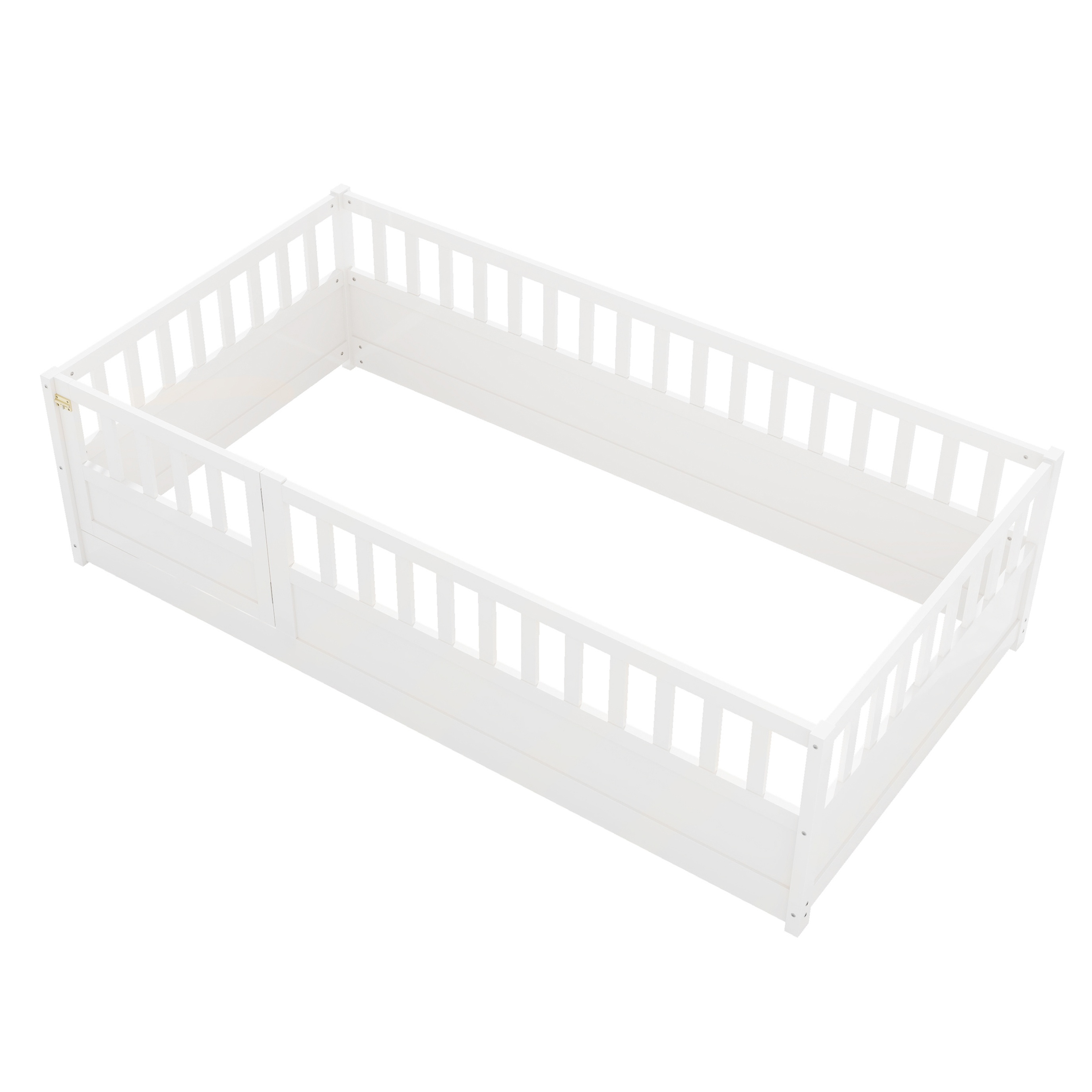 Twin Size Floor bed, integral construction with super high security ...