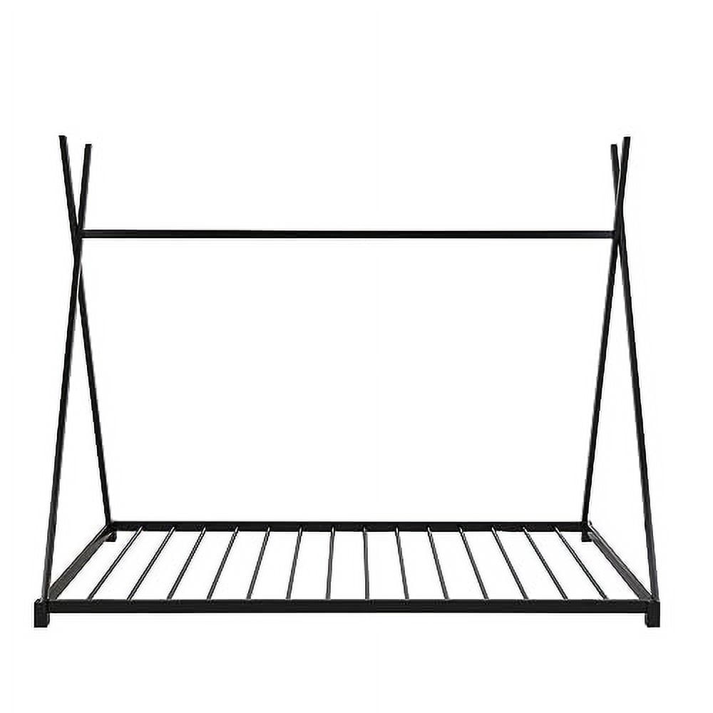 Twin Size House Beds, Metal Floor Bed Frame, Triangle Structure, Kids ...
