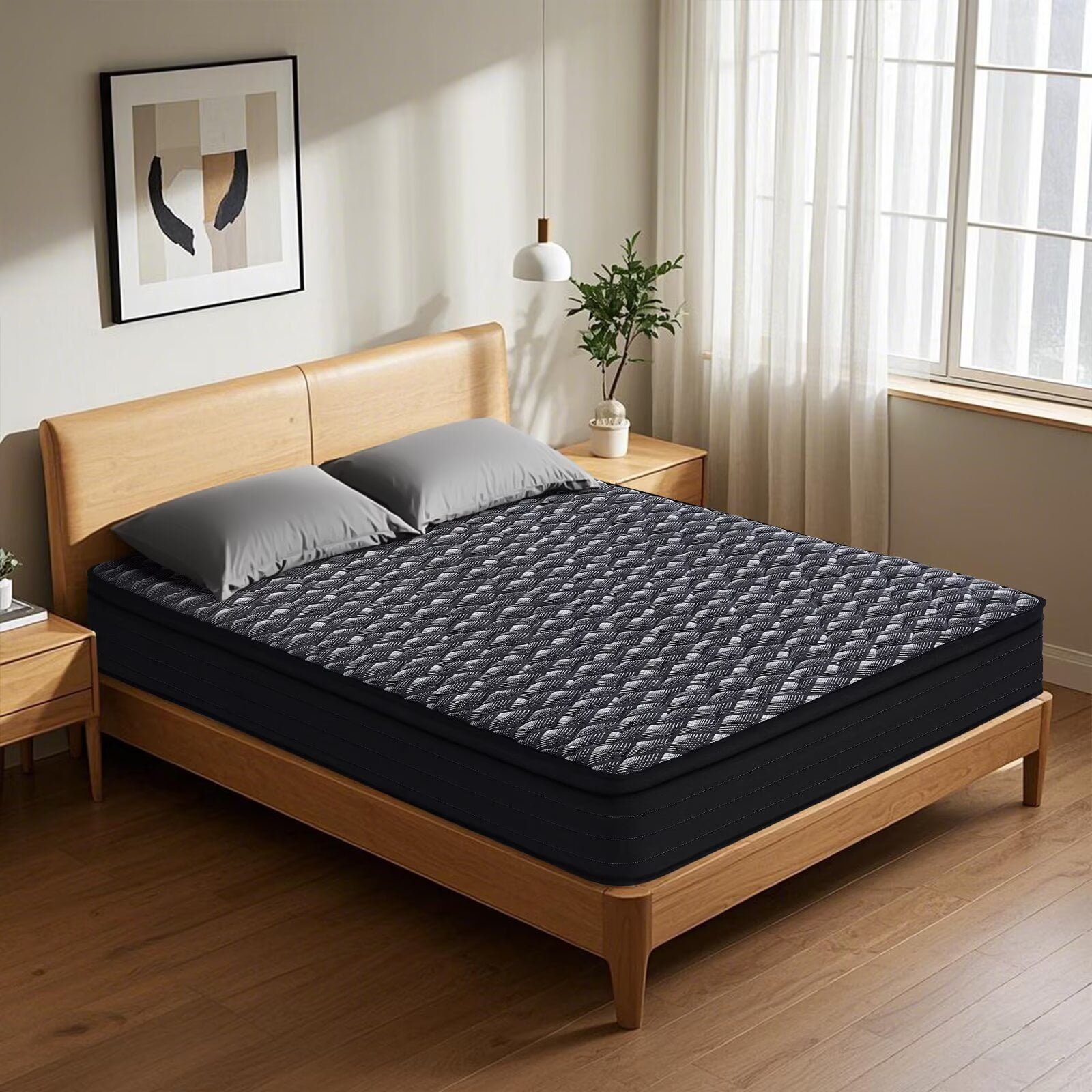 Twin Size Mattress, 10Inch Deluxe Hybrid Twin Mattress in a Box, Medium ...