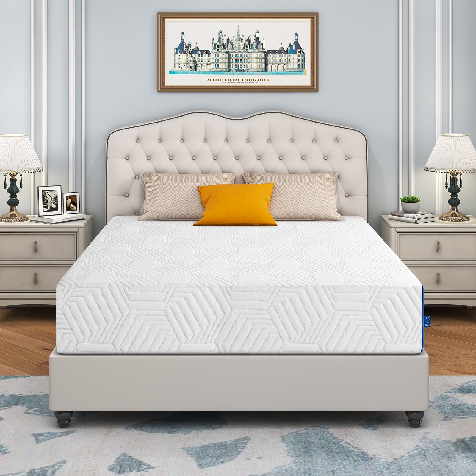 Twin Size Mattress 12 inch Gel Memory Foam Mattresses for Back ...