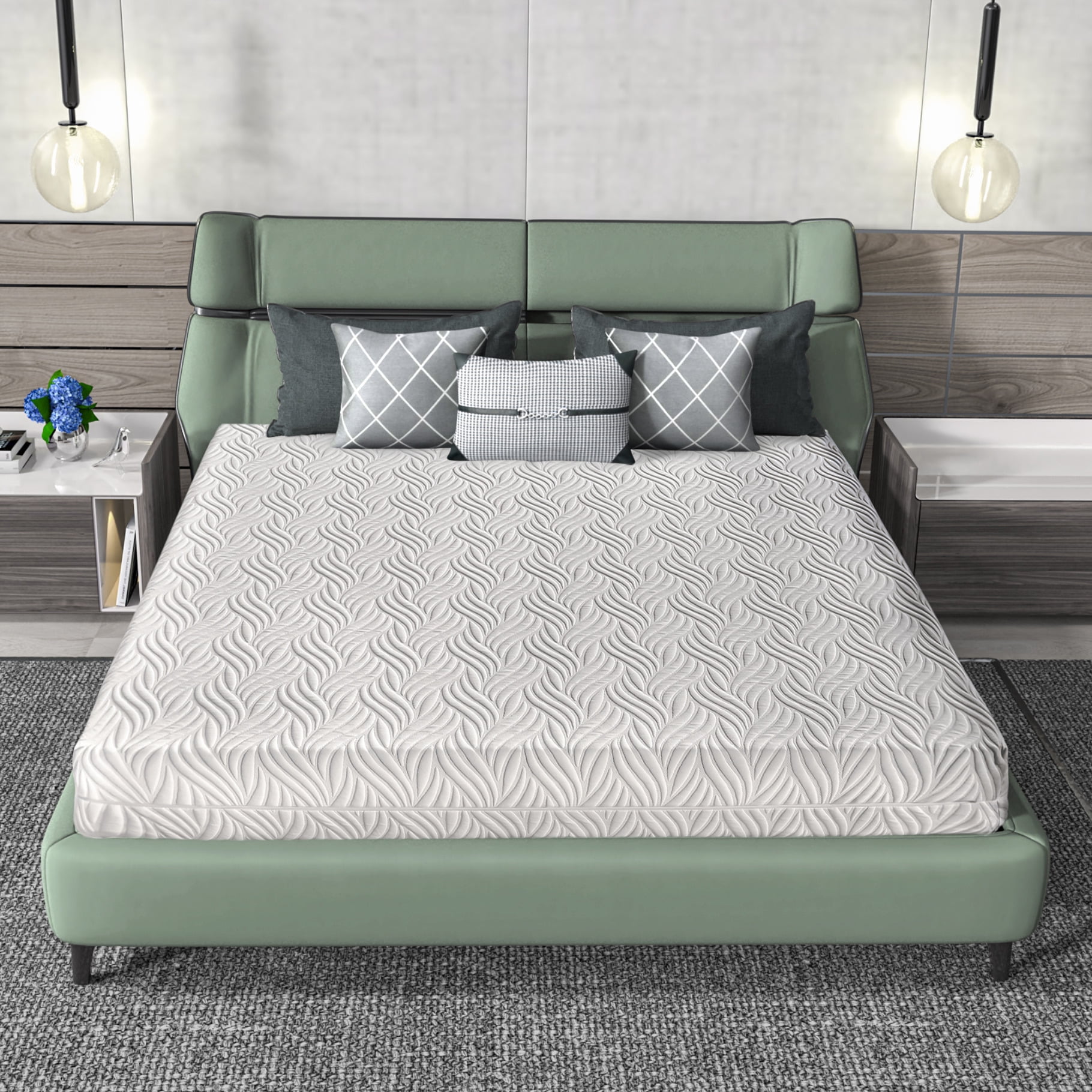 Twin Mattress 10 Inch, Hybrid Pocket Spring and Memory Foam Mattress ...