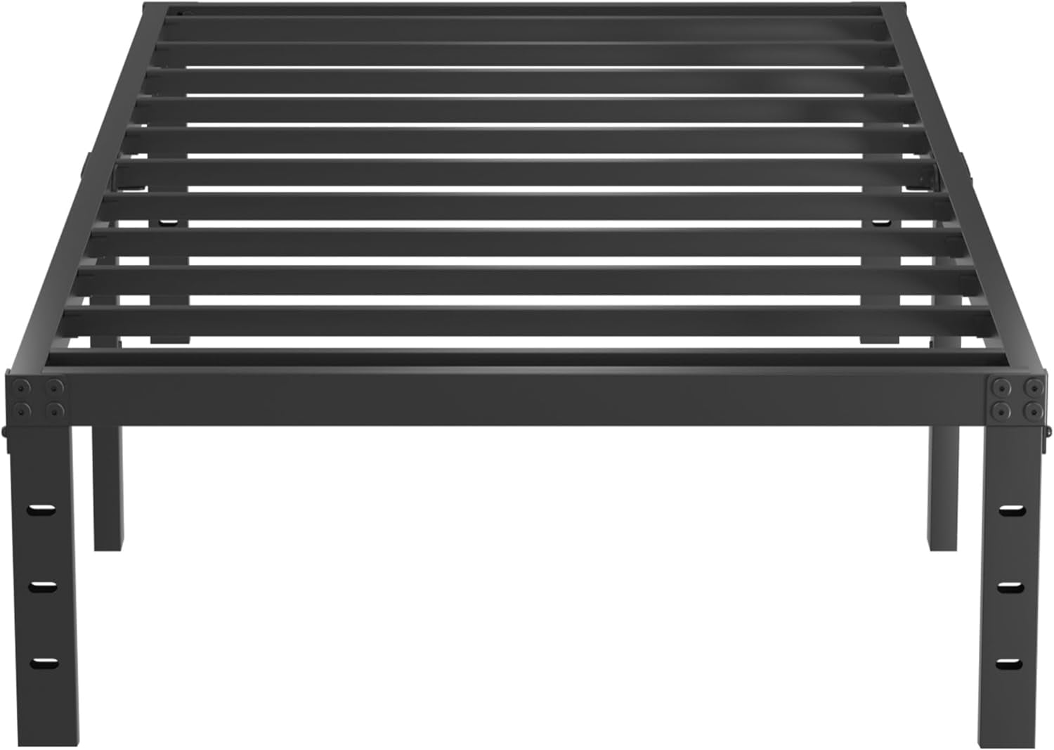 Twin Size Metal Bed Frame - 16 Inch Heavy Duty Bedframe Black Basic ...
