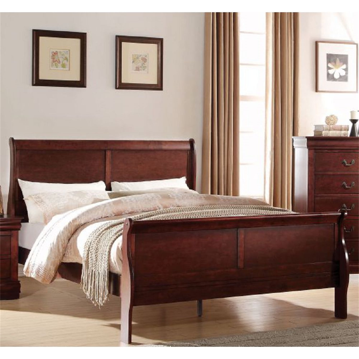 Twin Size Platform Bed Frame, Solid Wood Platform Bed with Headboard ...