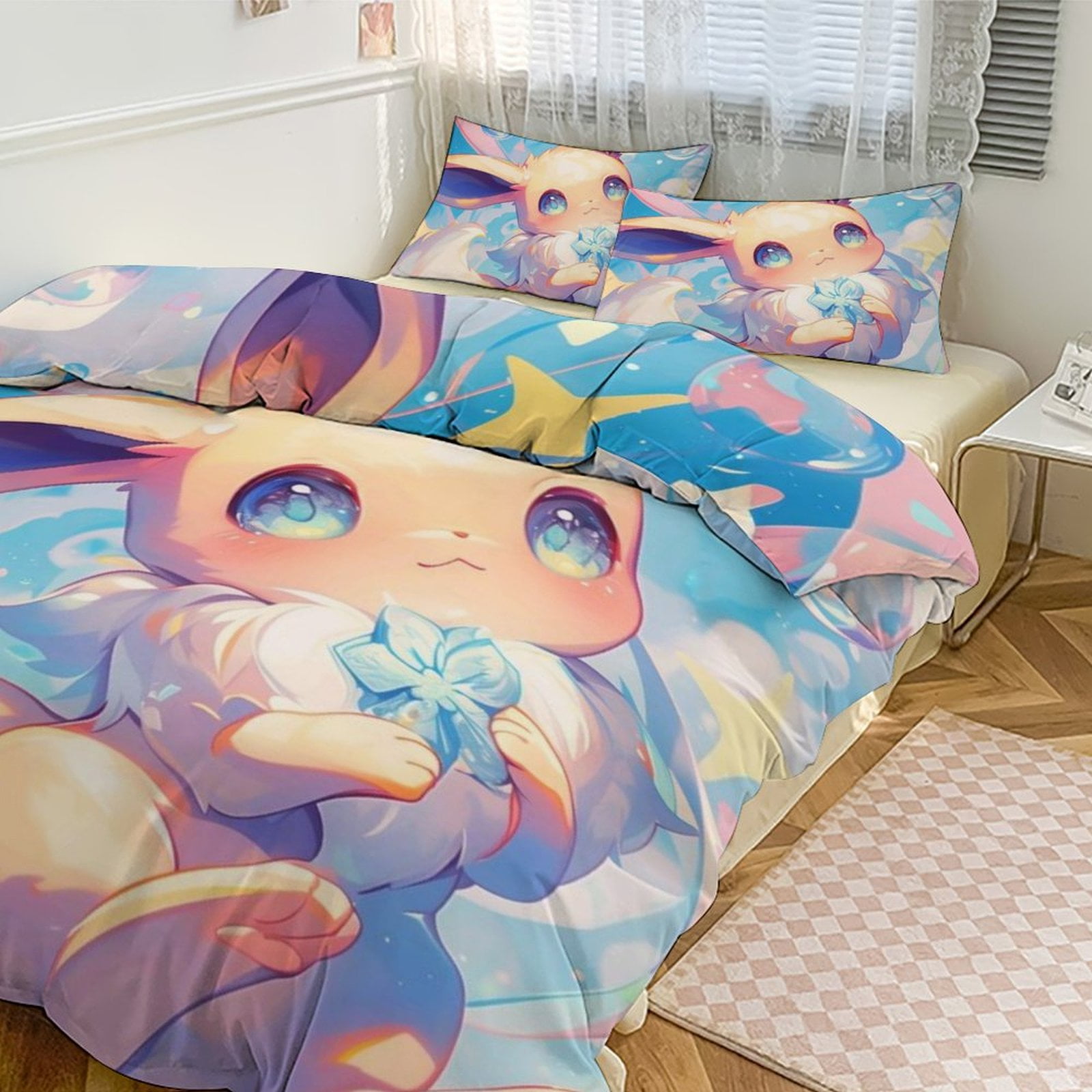 Twin Size Pokemon Bedding Set for Kids Contains One Duvet Cover and two ...