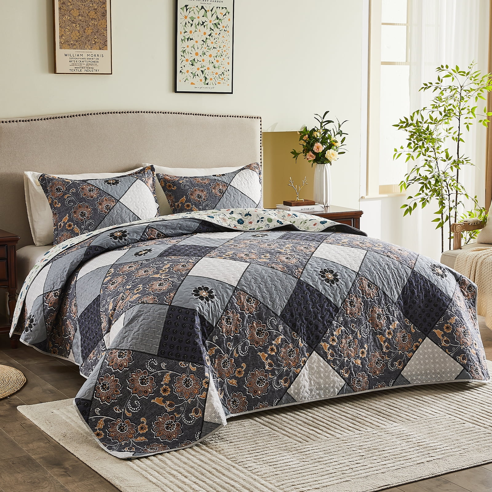 Teler Twin Size Quilt Set, 2-Piece Soft Warm Lightweight For All Season ...