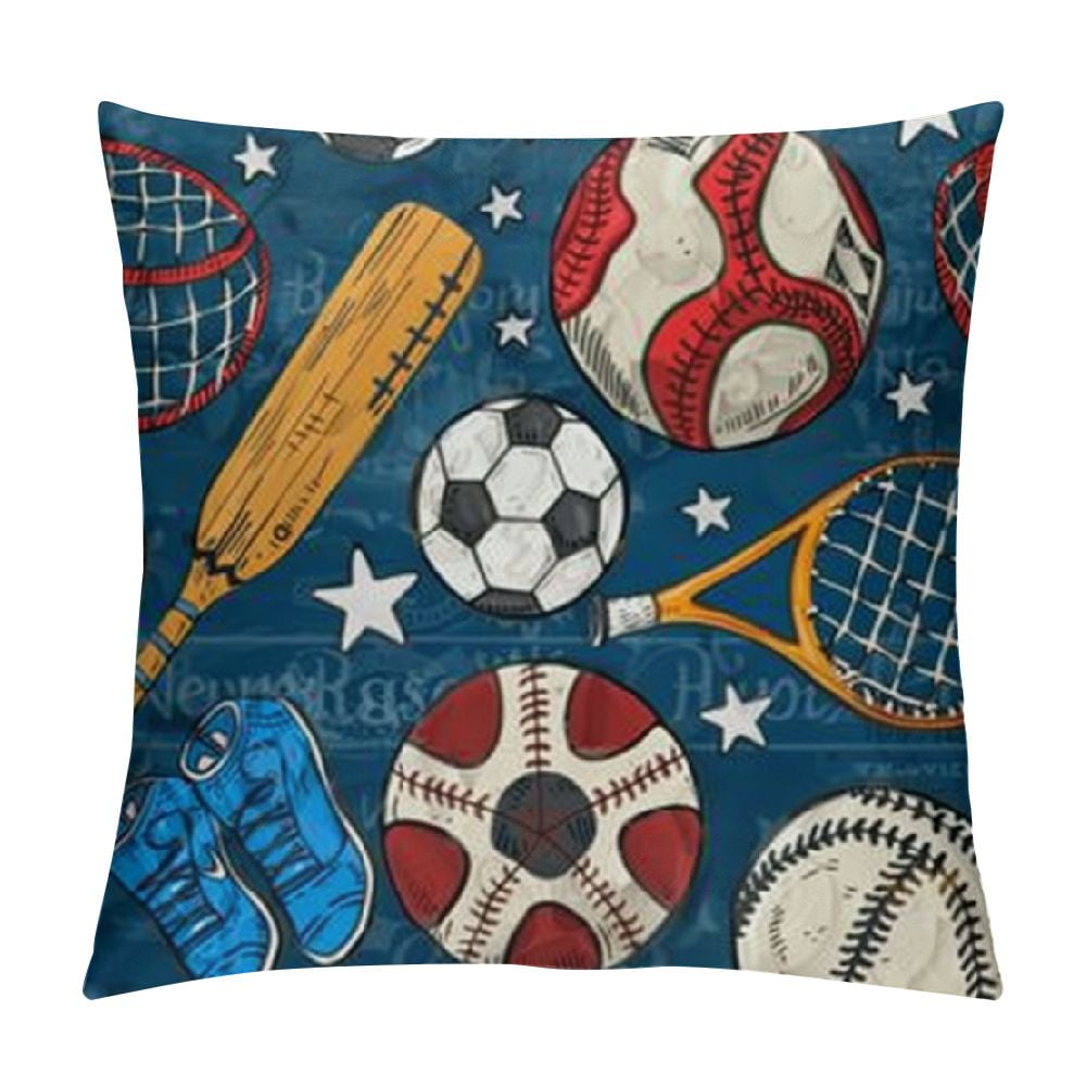 Twin Size Sports Bedding Comforter Set for Boys Basketball Baseball ...