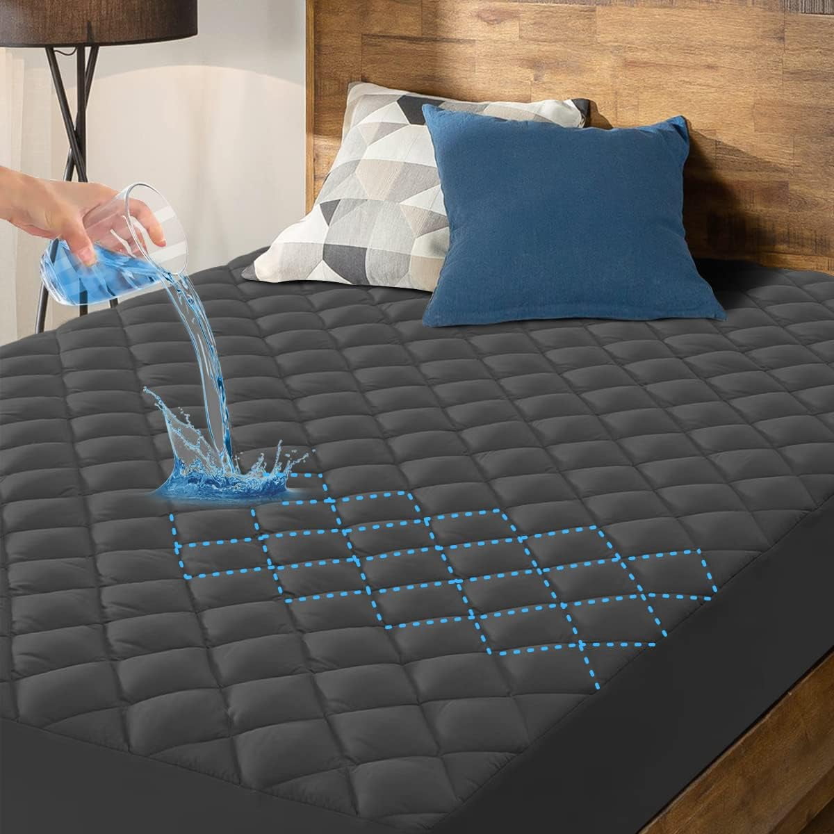 Twin Size Waterproof Mattress Pad Protector, Breathable Quilted ...