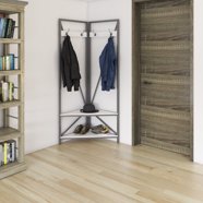 Woven Paths Modern Hall Tree with Bench and 5 Shelves, Reclaimed ...