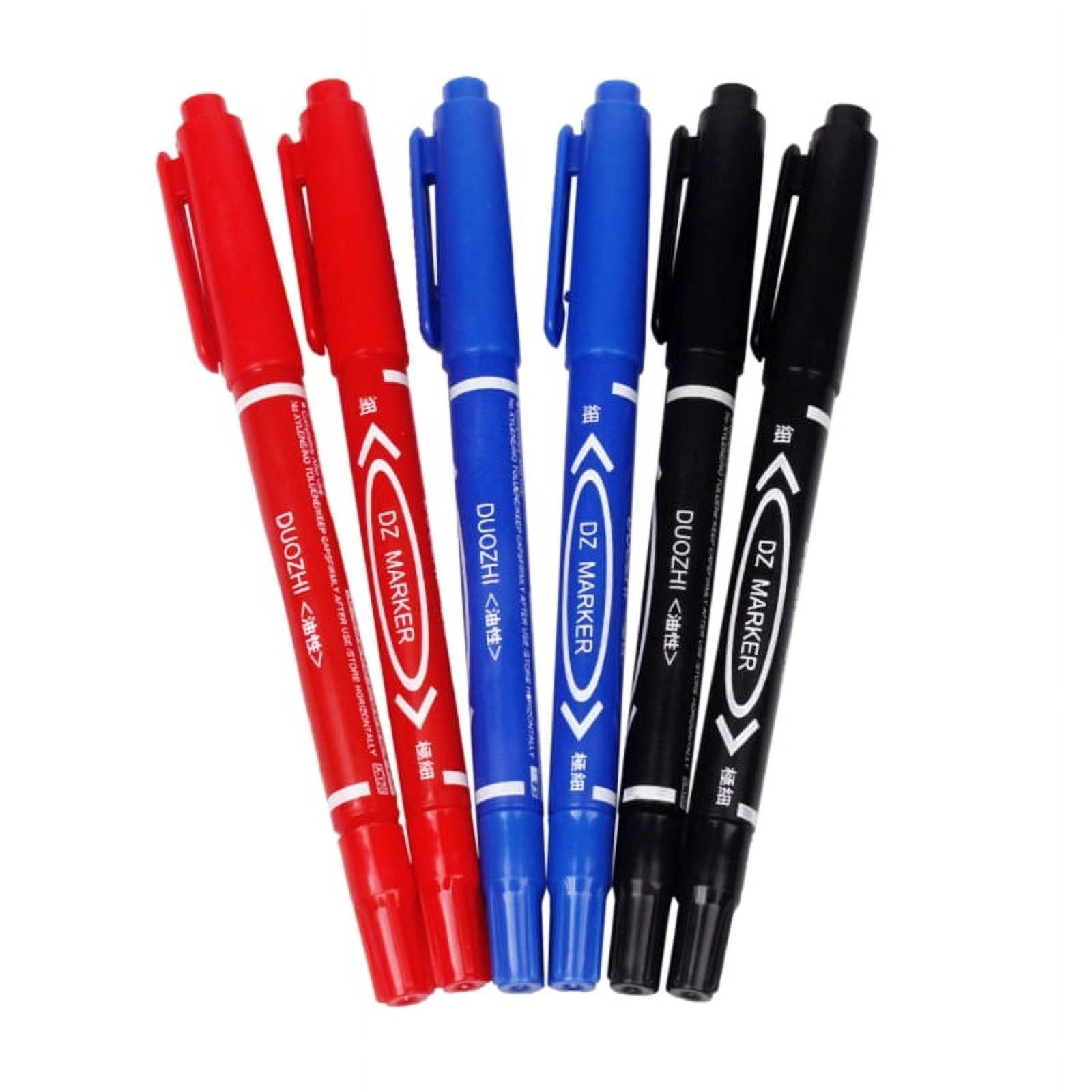 Twin Tip Permanent Marker Brush Pens Black Marker Great for Detailing ...