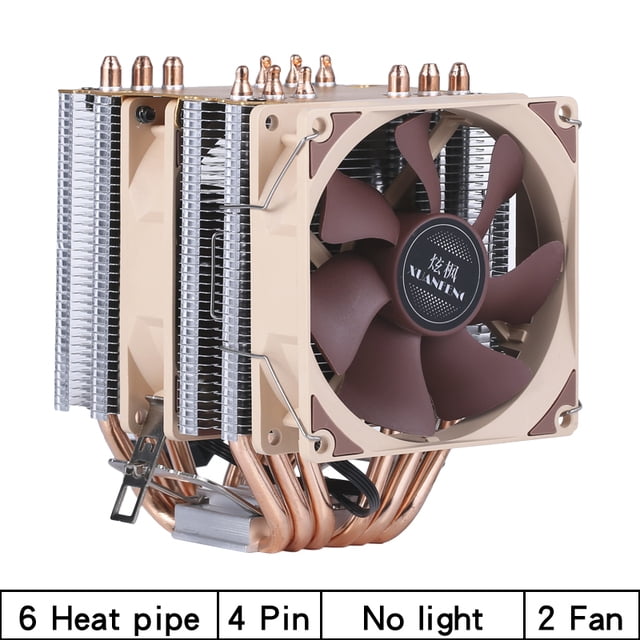 Twin Tower Type PC Air-cooled Computer PWM 6 Copper Tube Heat Sink Fan ...