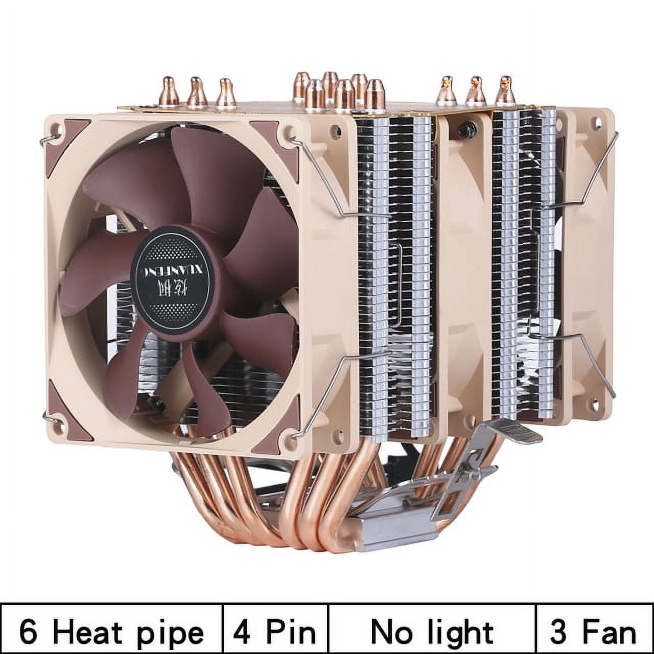 Twin Tower Type PC Air-cooled Computer PWM 6 Copper Tube Heat Sink Fan ...
