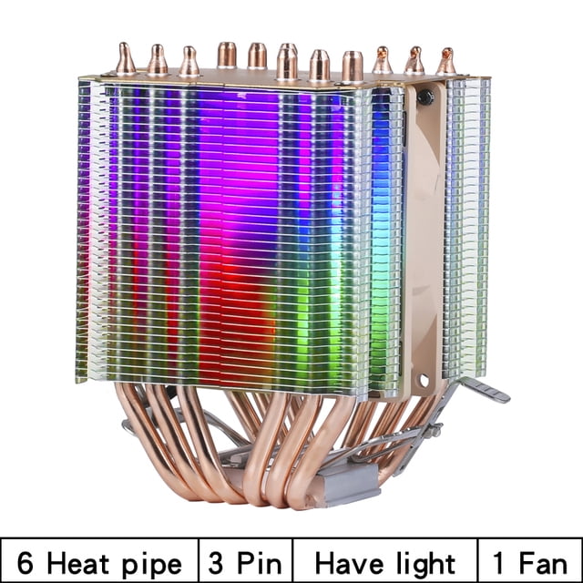 Twin Tower Type PC Air-cooled Computer PWM 6 Copper Tube Heat Sink Fan ...