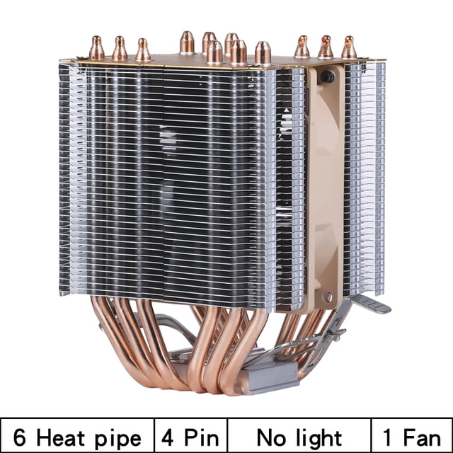 Twin Tower Type PC Air-cooled Computer PWM 6 Copper Tube Heat Sink Fan ...
