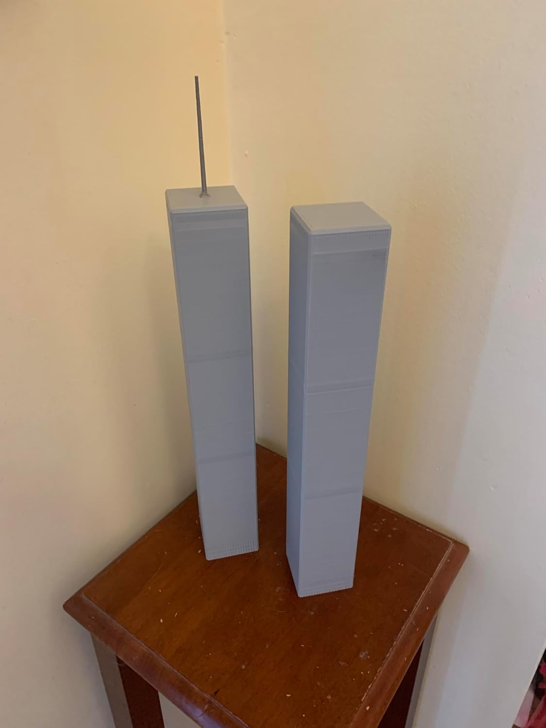 Twin Towers Model- 3D Printed (23, Silver) - Walmart.com