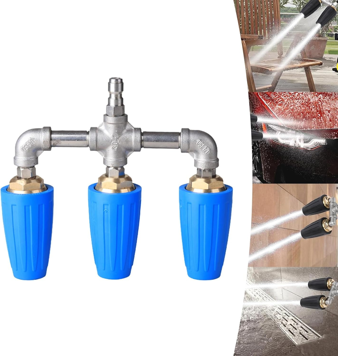 Twin/Triple Turbo Nozzle, Triple Turbo Nozzle Pressure Washer, 360 ...